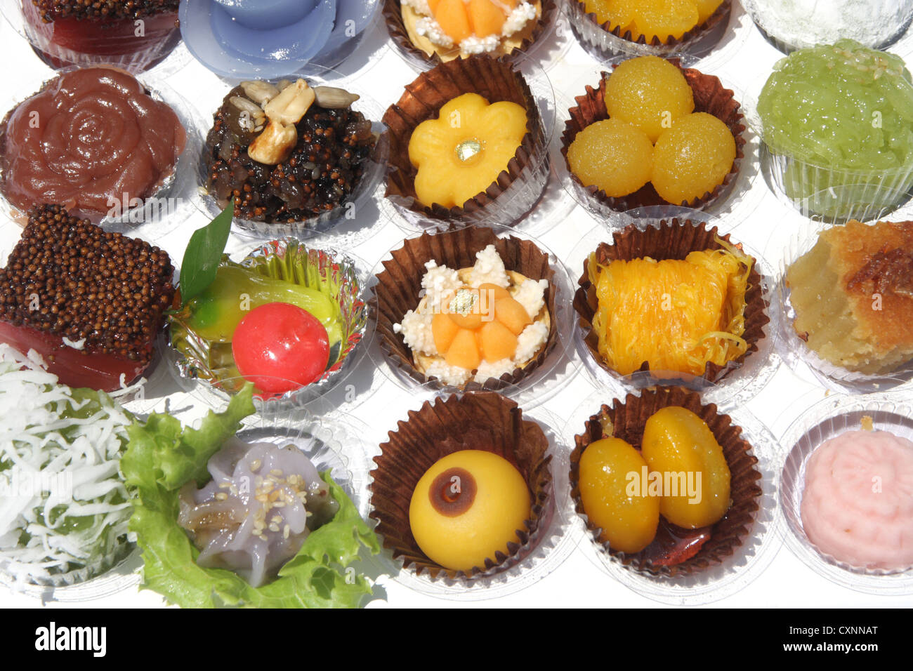 Various Thai desserts Stock Photo - Alamy