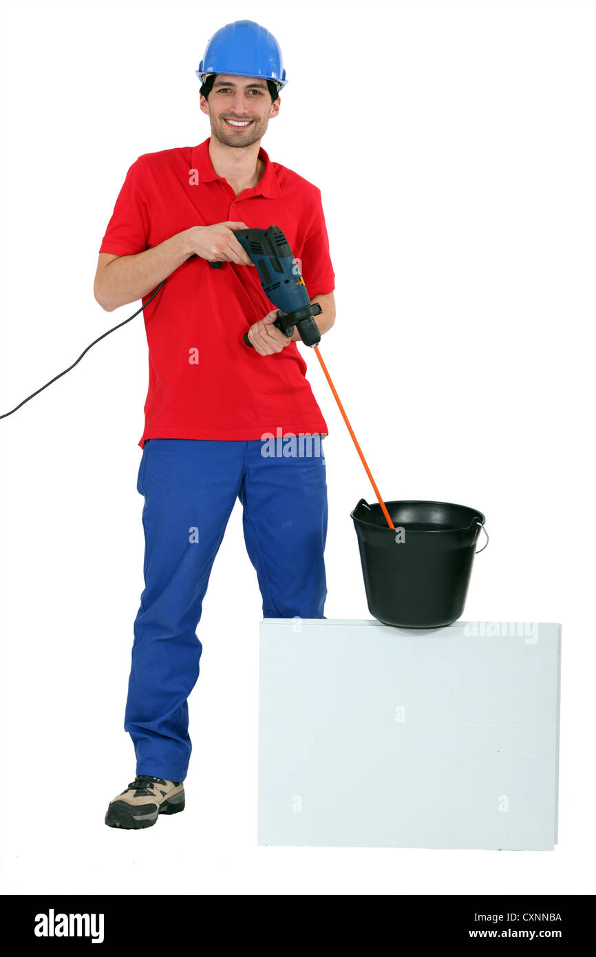 Making cement Cut Out Stock Images & Pictures - Alamy