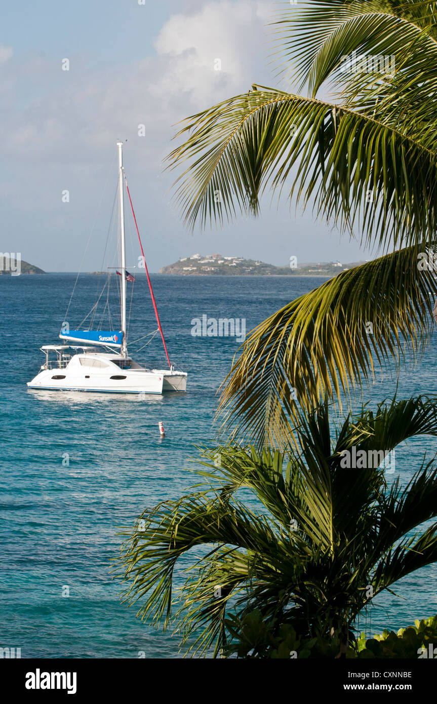 St john usvi catamaran hi-res stock photography and images - Alamy