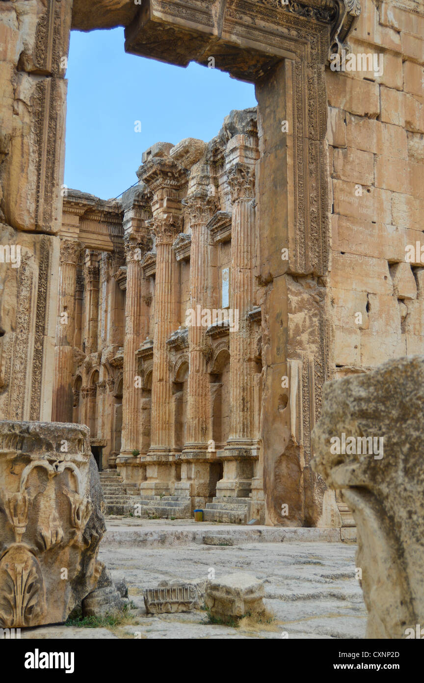 Temple of Bacchus at Baalbeck (Heliopolis) Lebanon Stock Photo - Alamy