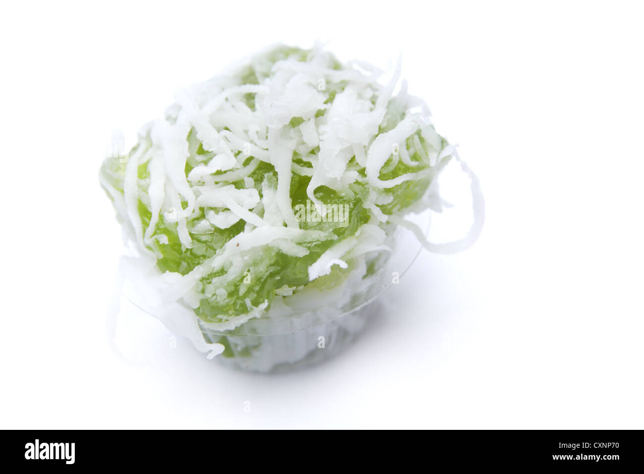 Yok ma nee , Thai dessert , Soft Jade tapioca dumpling coated with ...