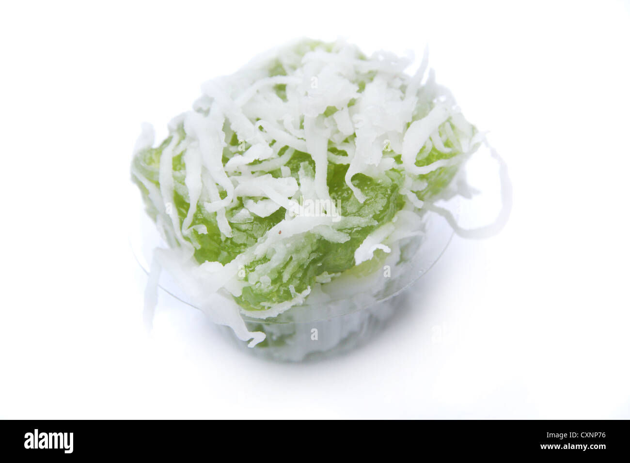 Yok ma nee , Thai dessert , Soft Jade tapioca dumpling coated with ...