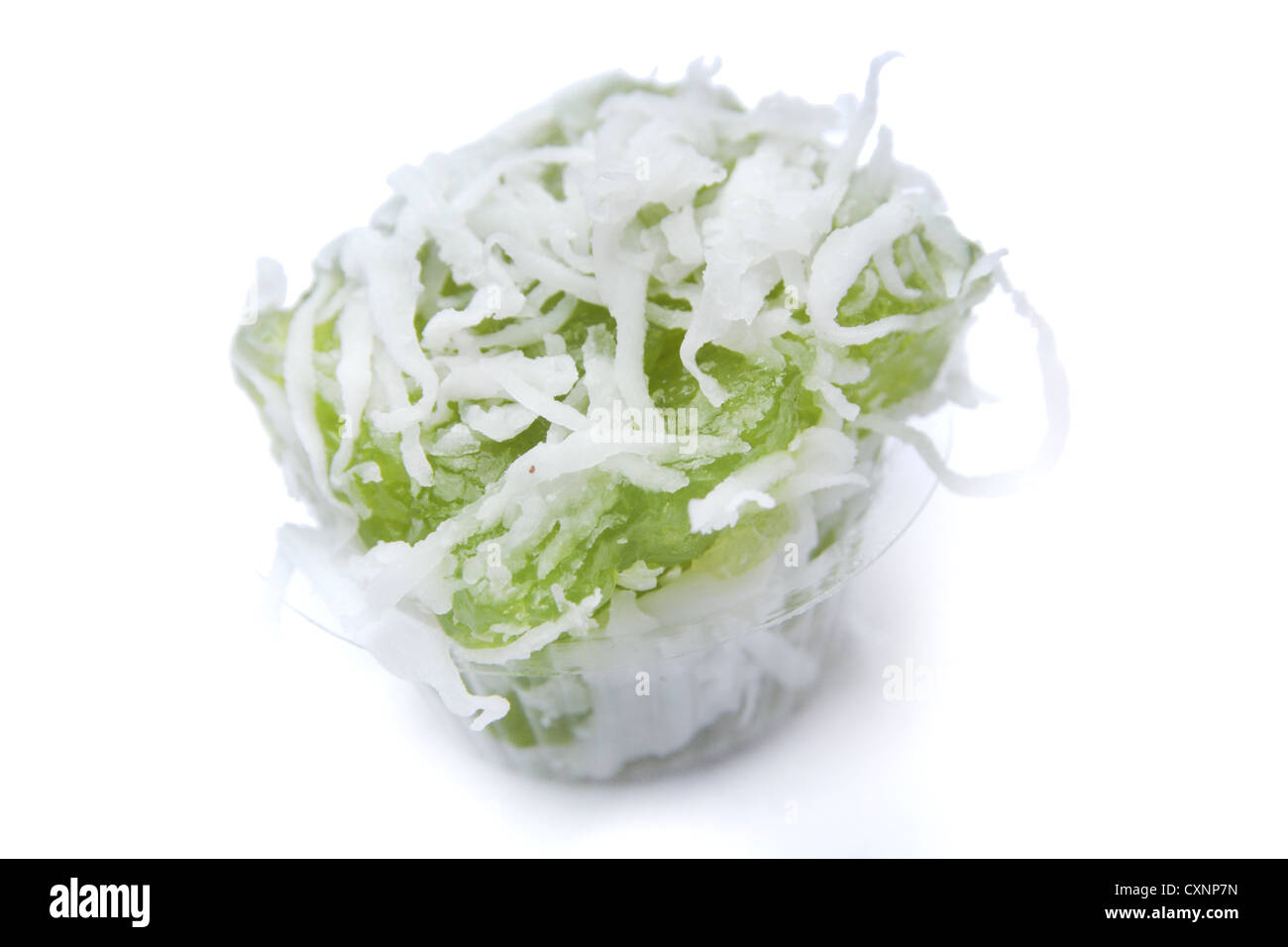 Yok ma nee , Thai dessert , Soft Jade tapioca dumpling coated with ...