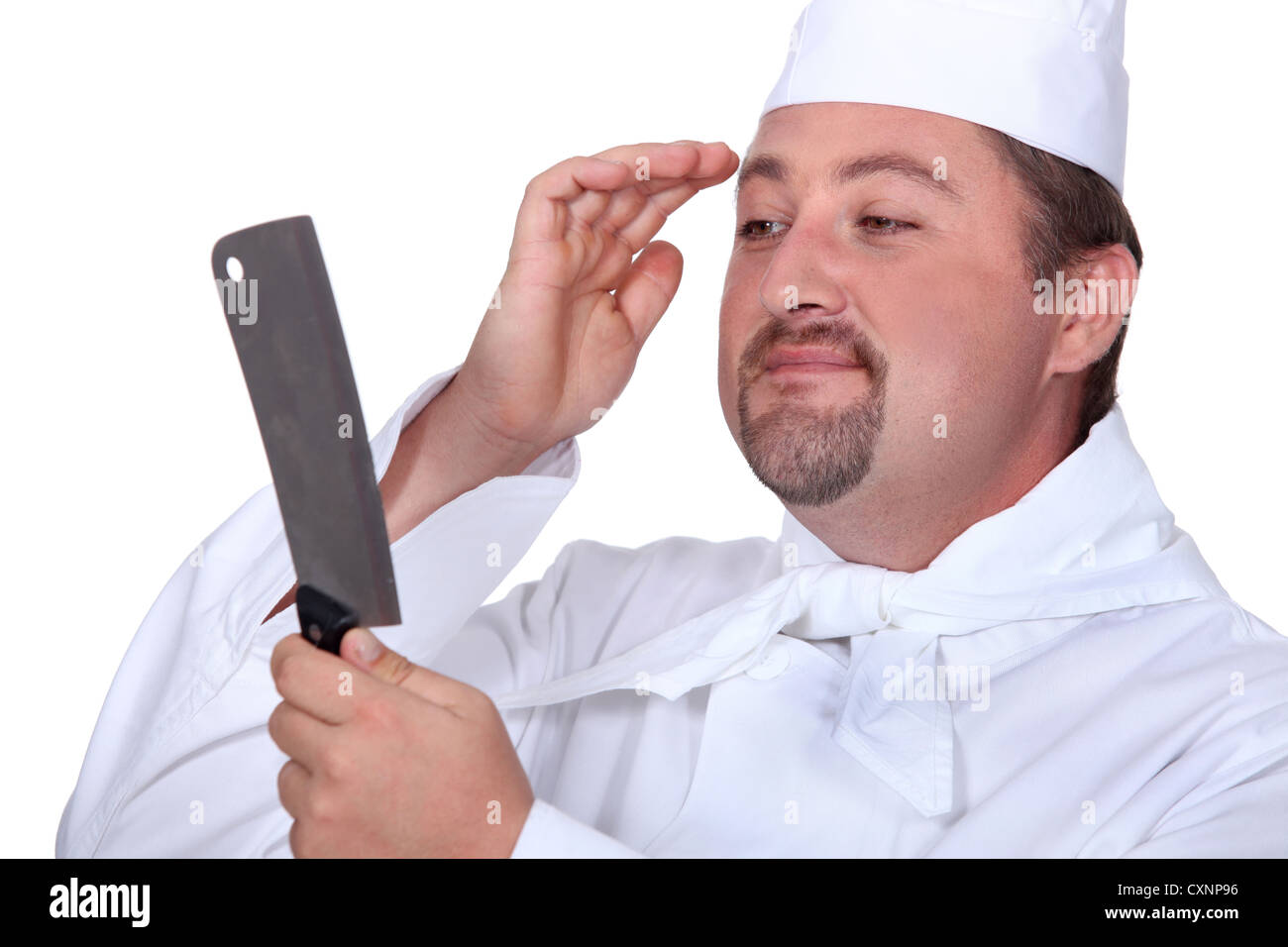 Reflection in mirror man knife hi-res stock photography and images - Alamy