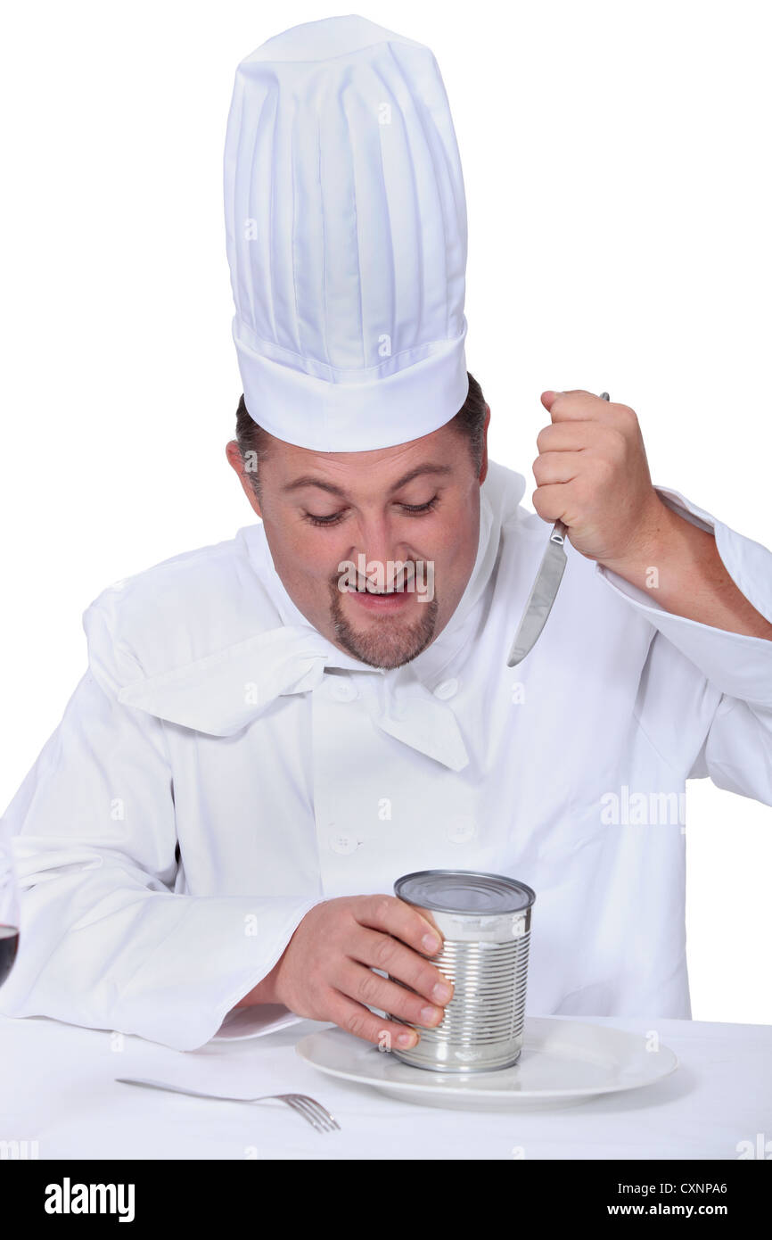 Angry cook with knife hi-res stock photography and images - Alamy