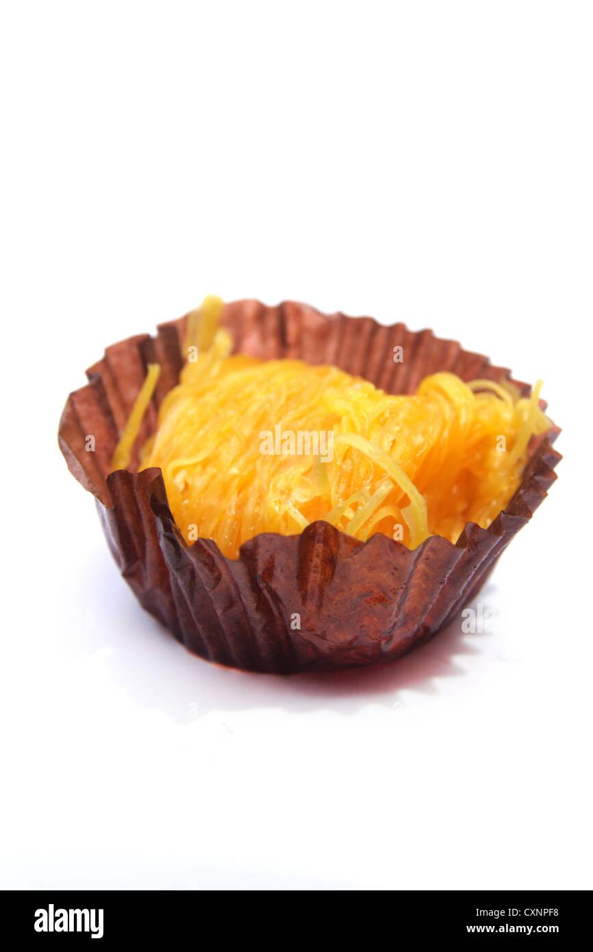 Thai dessert , Foy Thong (Gold Egg Yolks Thread Stock Photo - Alamy