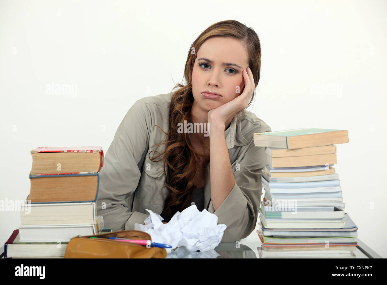 Frustrated woman writer hi-res stock photography and images - Alamy