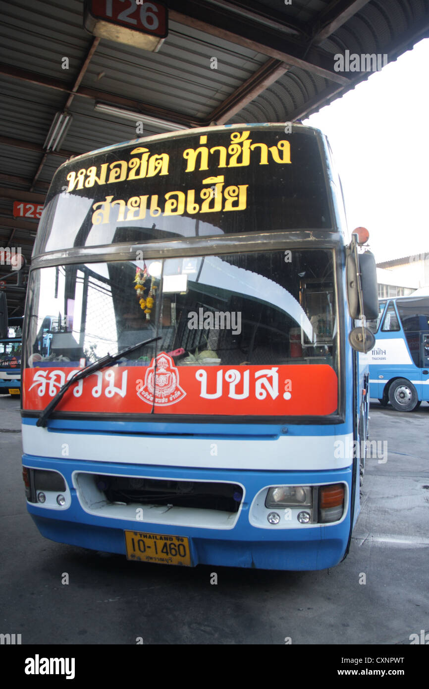 Passenger bus in Thailand Stock Photo - Alamy