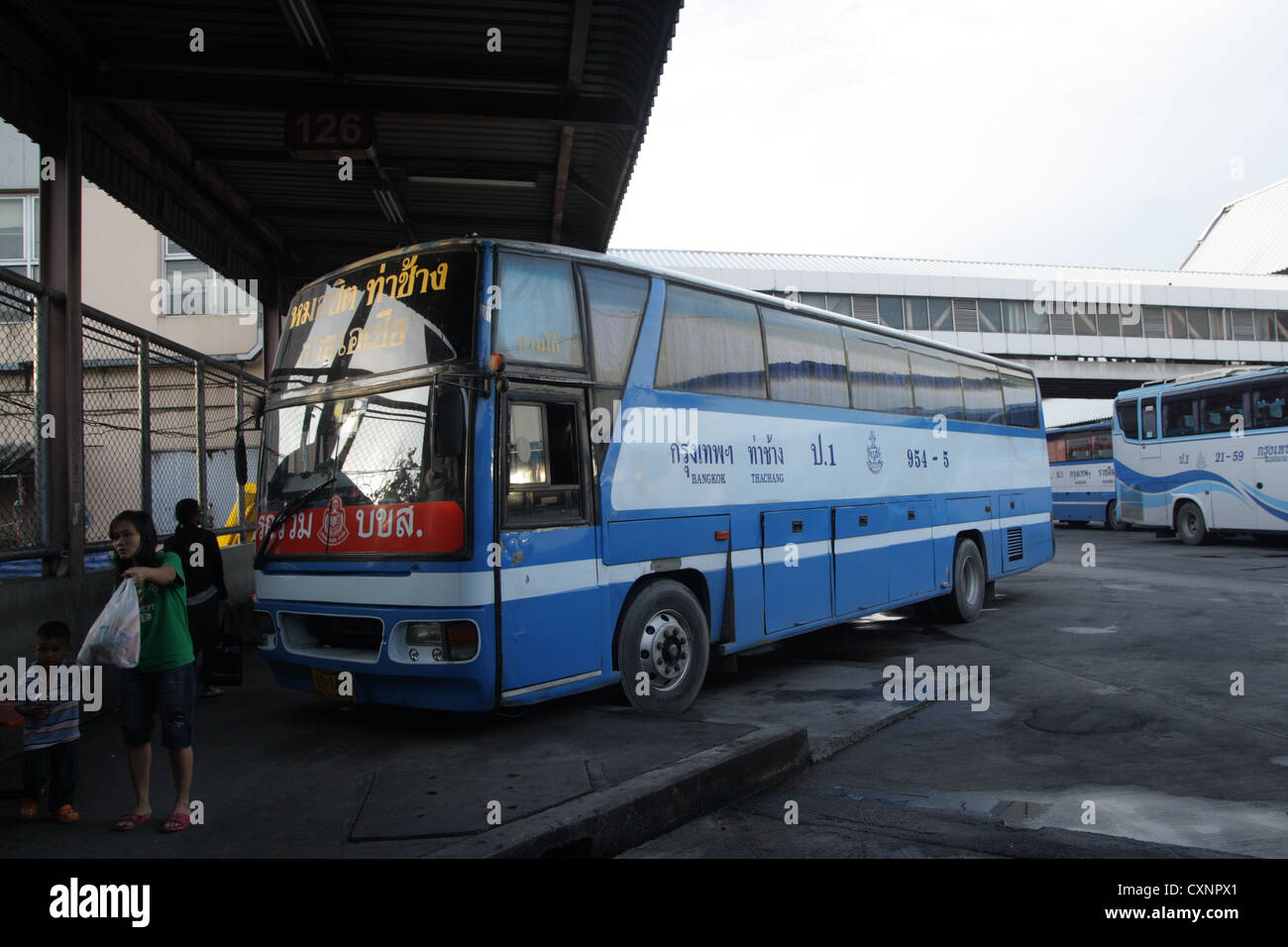 Passenger bus in Thailand Stock Photo - Alamy