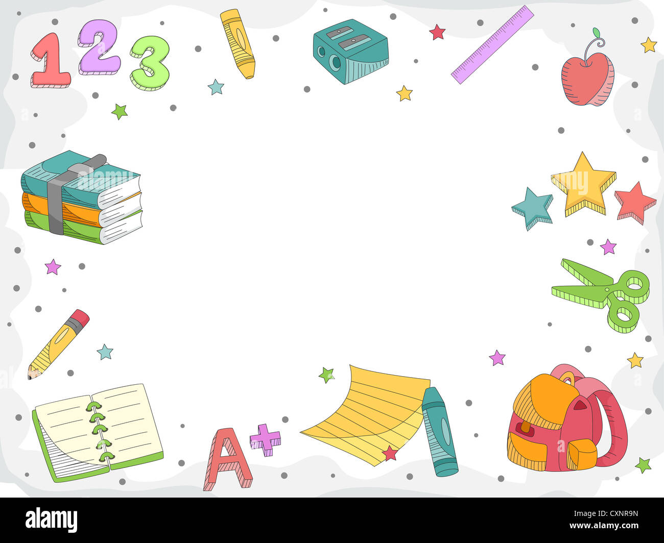 Doodle Illustration Featuring Letters, Numbers, and Miscellaneous ...