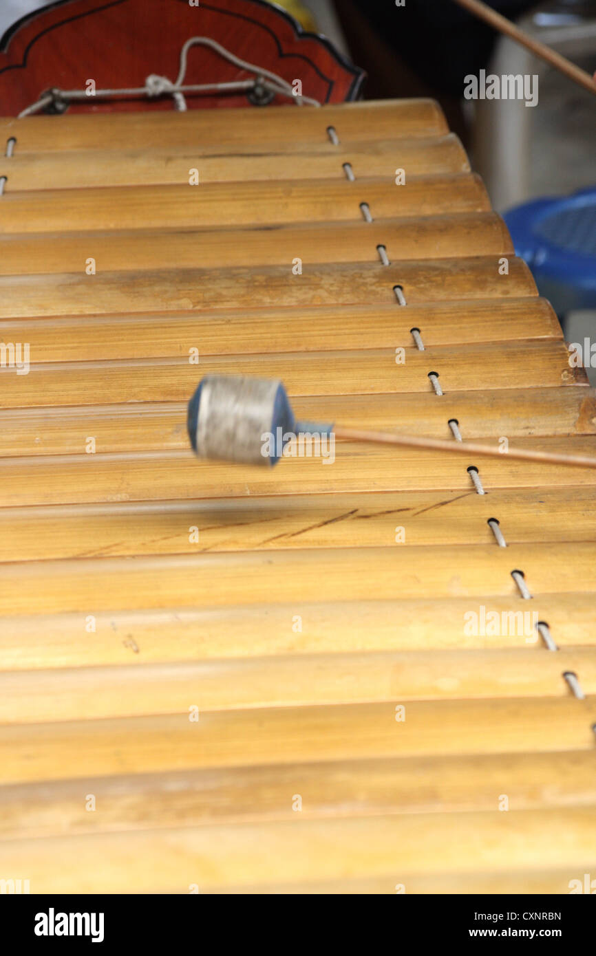 Ranat Ek (traditional Thai xylophone) performing Stock Photo - Alamy