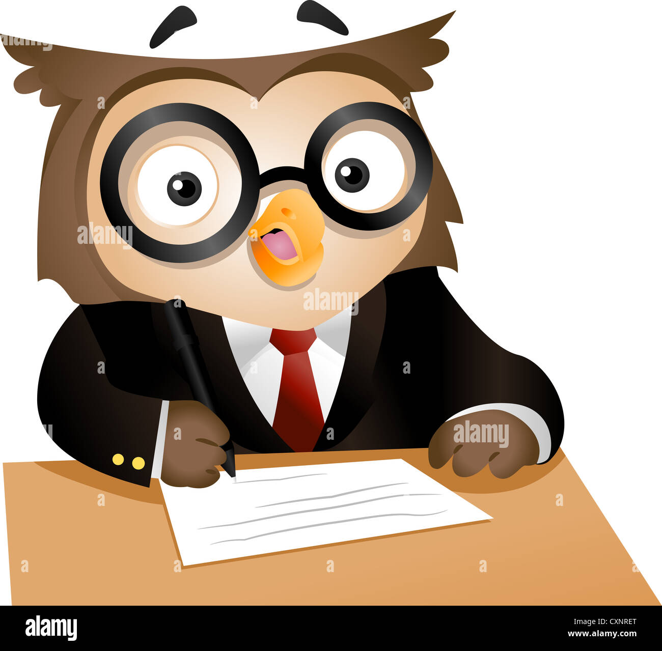 Owl Writing Clip Art
