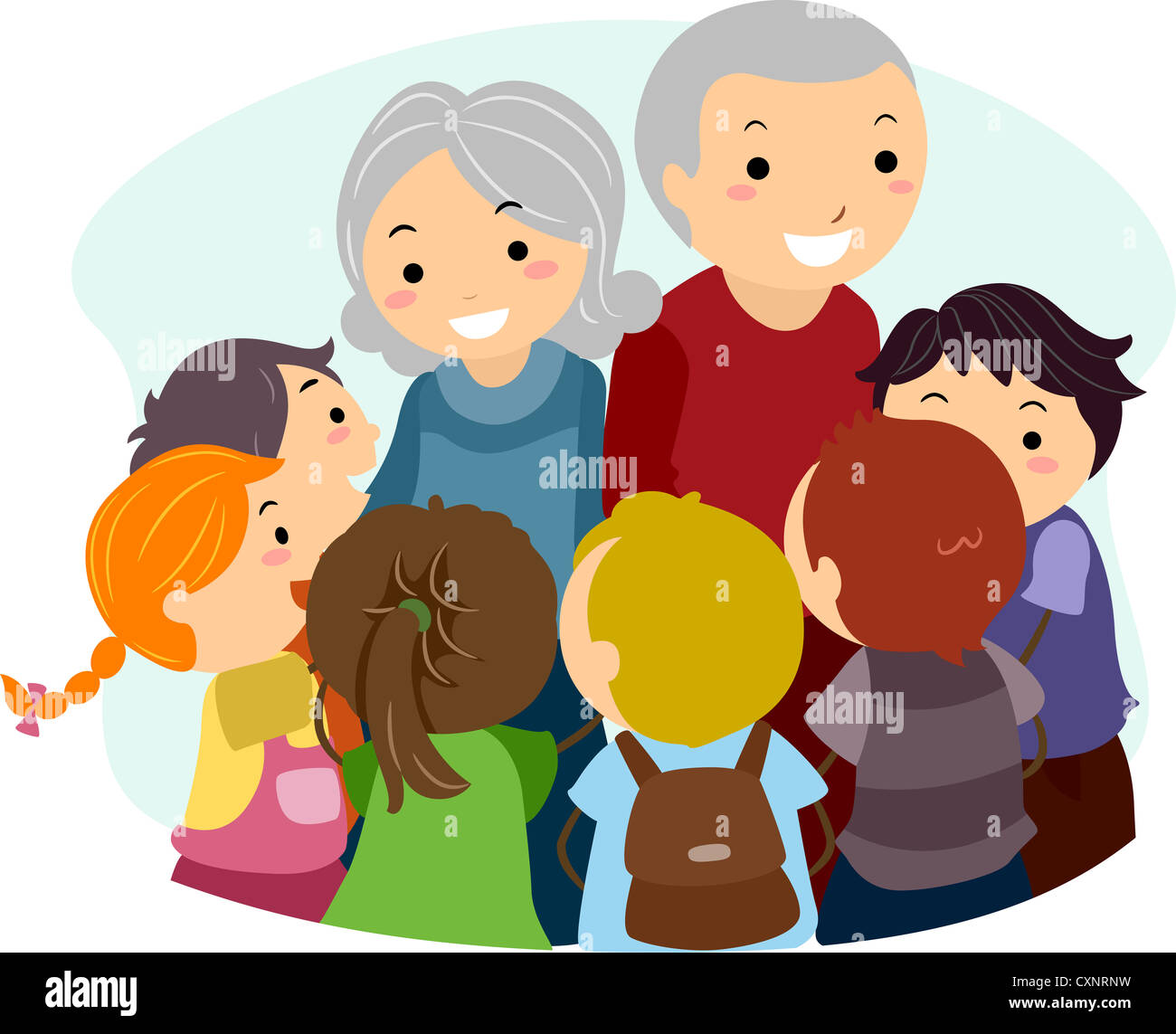 Children and elderly clipart hi-res stock photography and images - Alamy