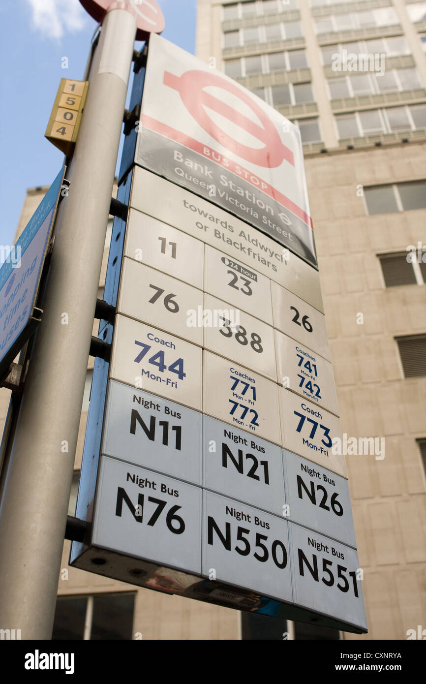 Sign tfl bus sign tfl hi-res stock photography and images - Alamy