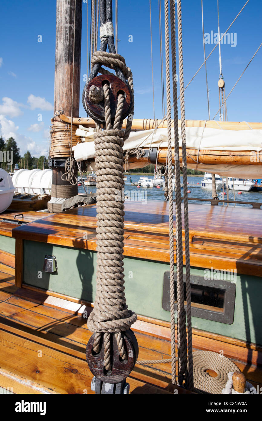 sailing ship ropes, Loviisa Finland Stock Photo - Alamy