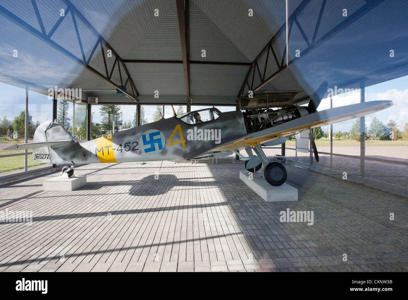 Messerschmitt Bf 109 G-6 on display at Utti Kouvola Finland Stock Photo ...