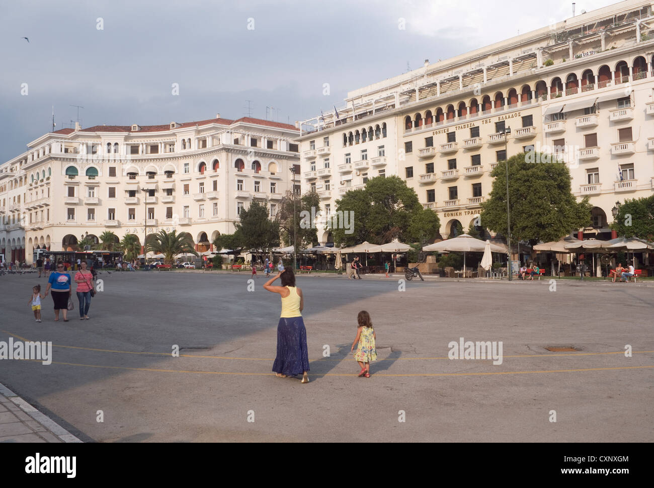 Aristotelous square, one of the main squares of Thessaloniki, Greece ...