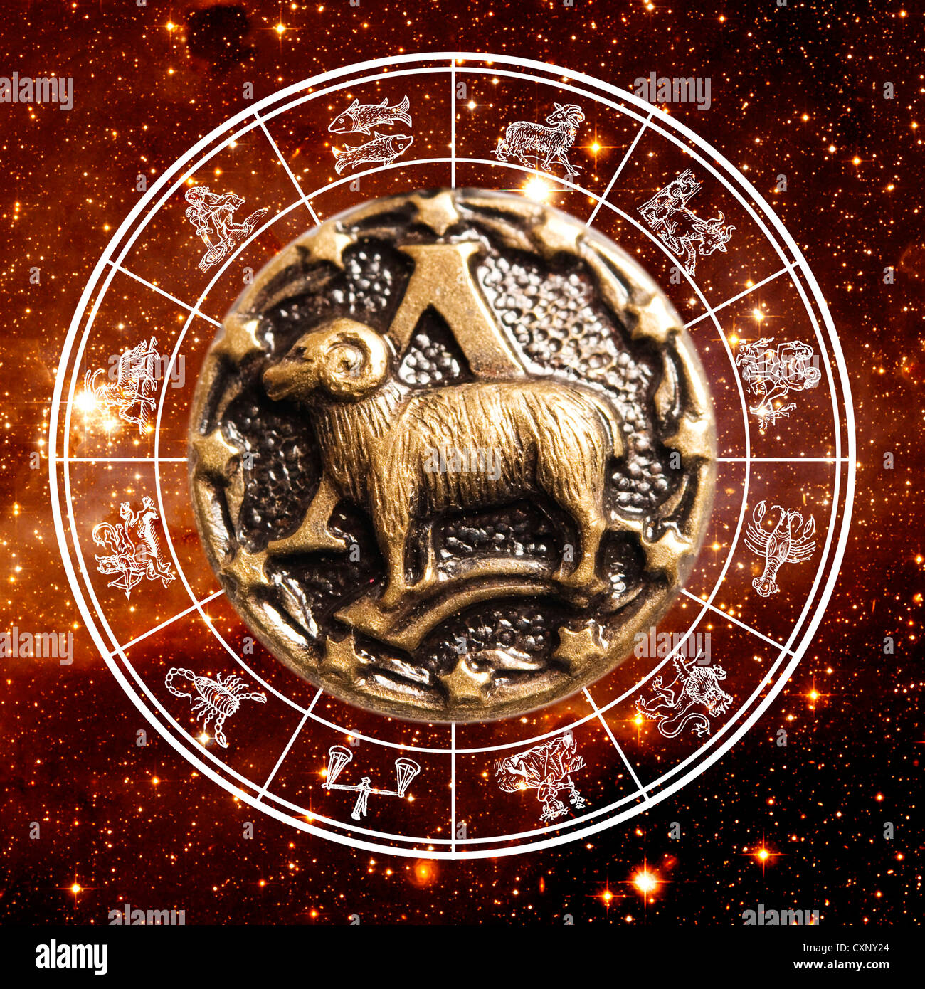 astrology sign Aries Stock Photo - Alamy