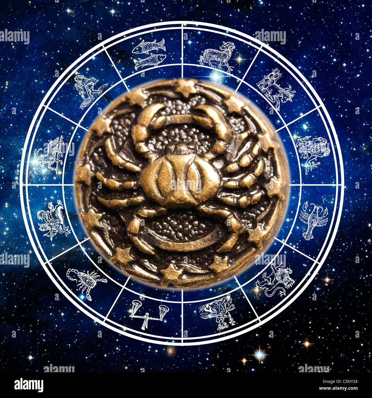 Astrology symbol cancer hi-res stock photography and images - Alamy