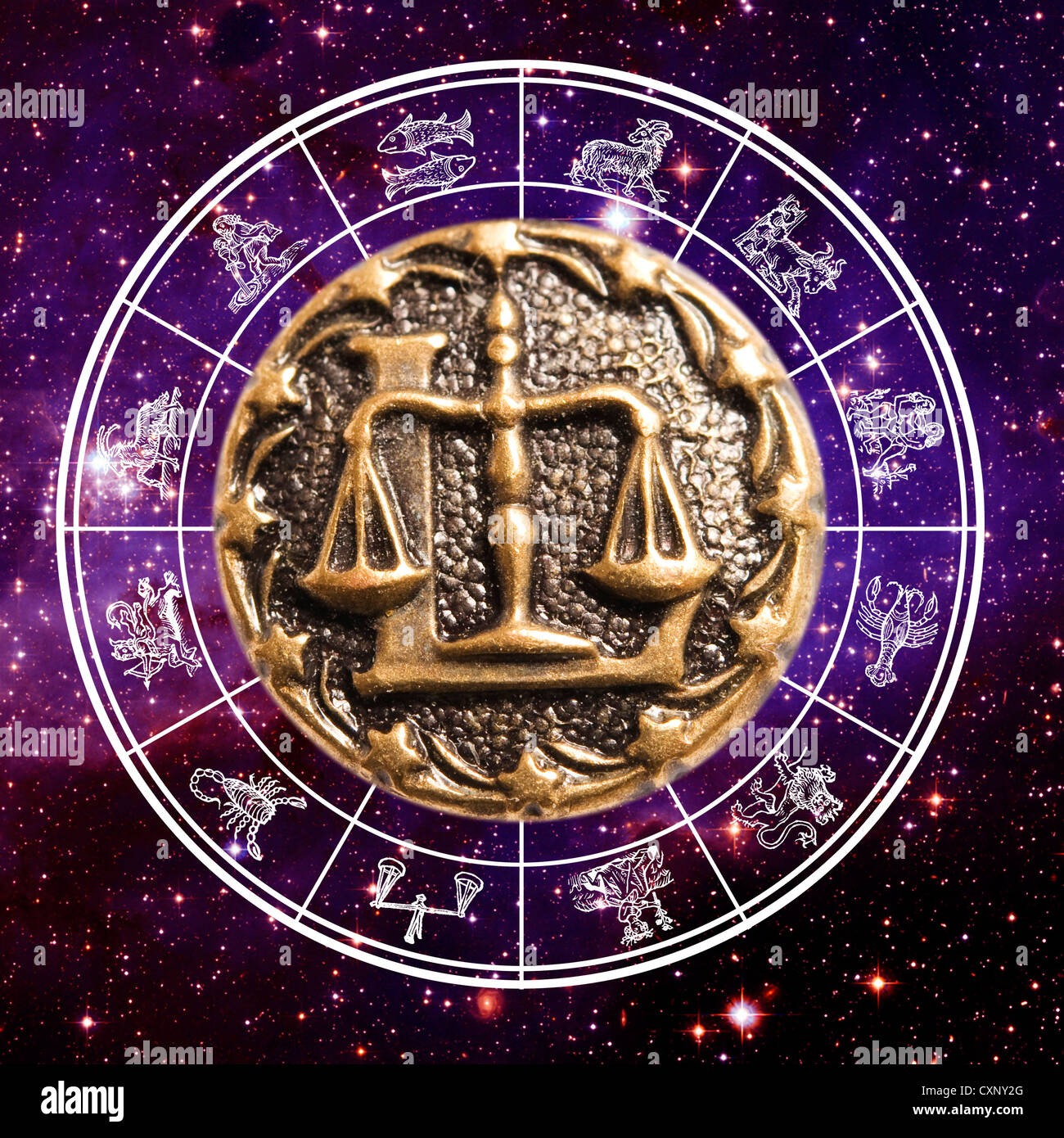 Libra symbol hi-res stock photography and images - Alamy