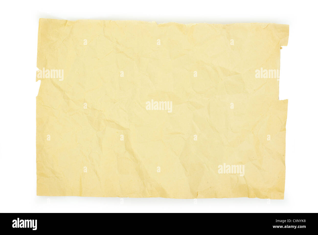 old note paper isolated on white background Stock Photo - Alamy