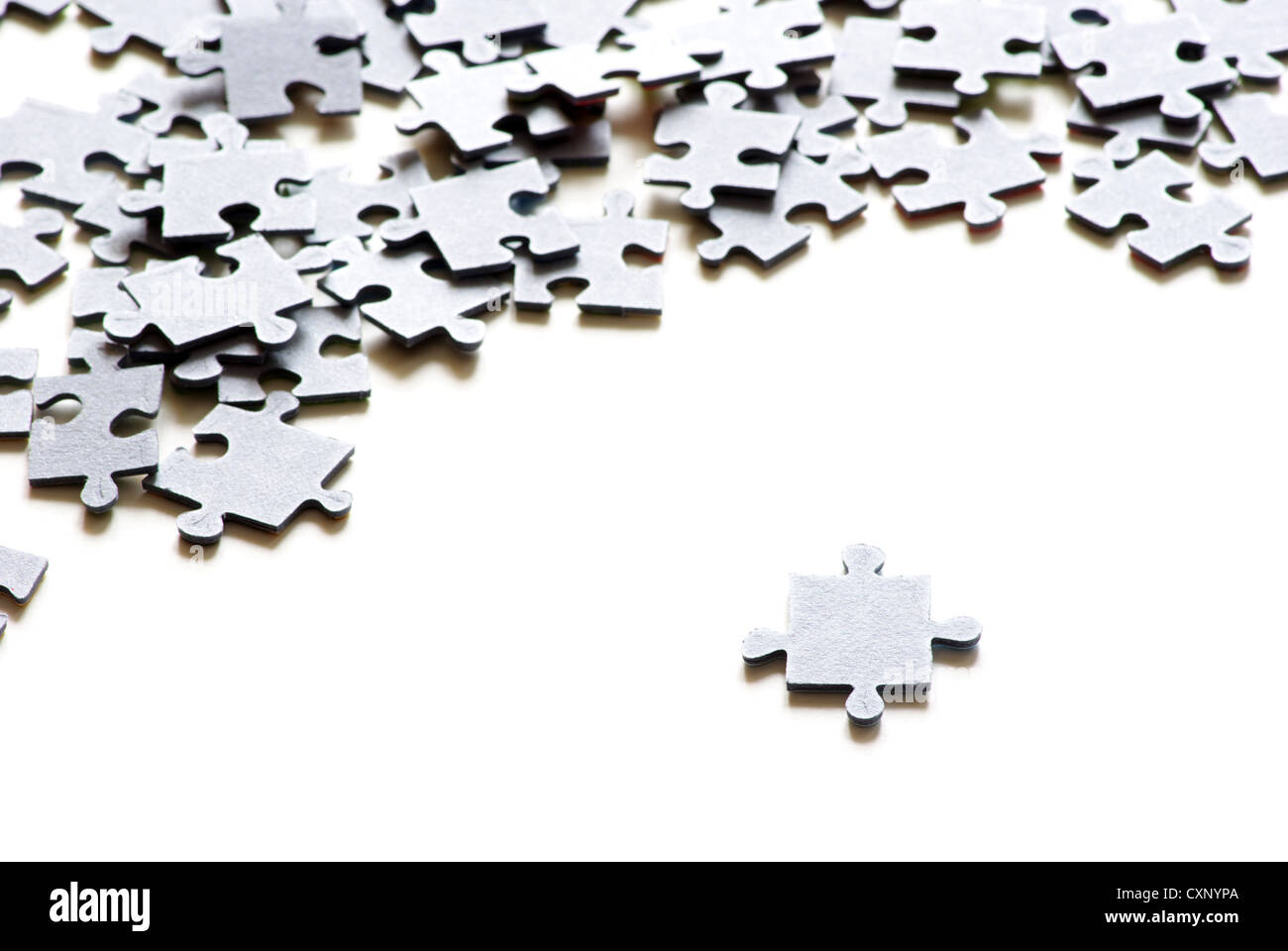 Puzzle isolated on a white background Stock Photo - Alamy