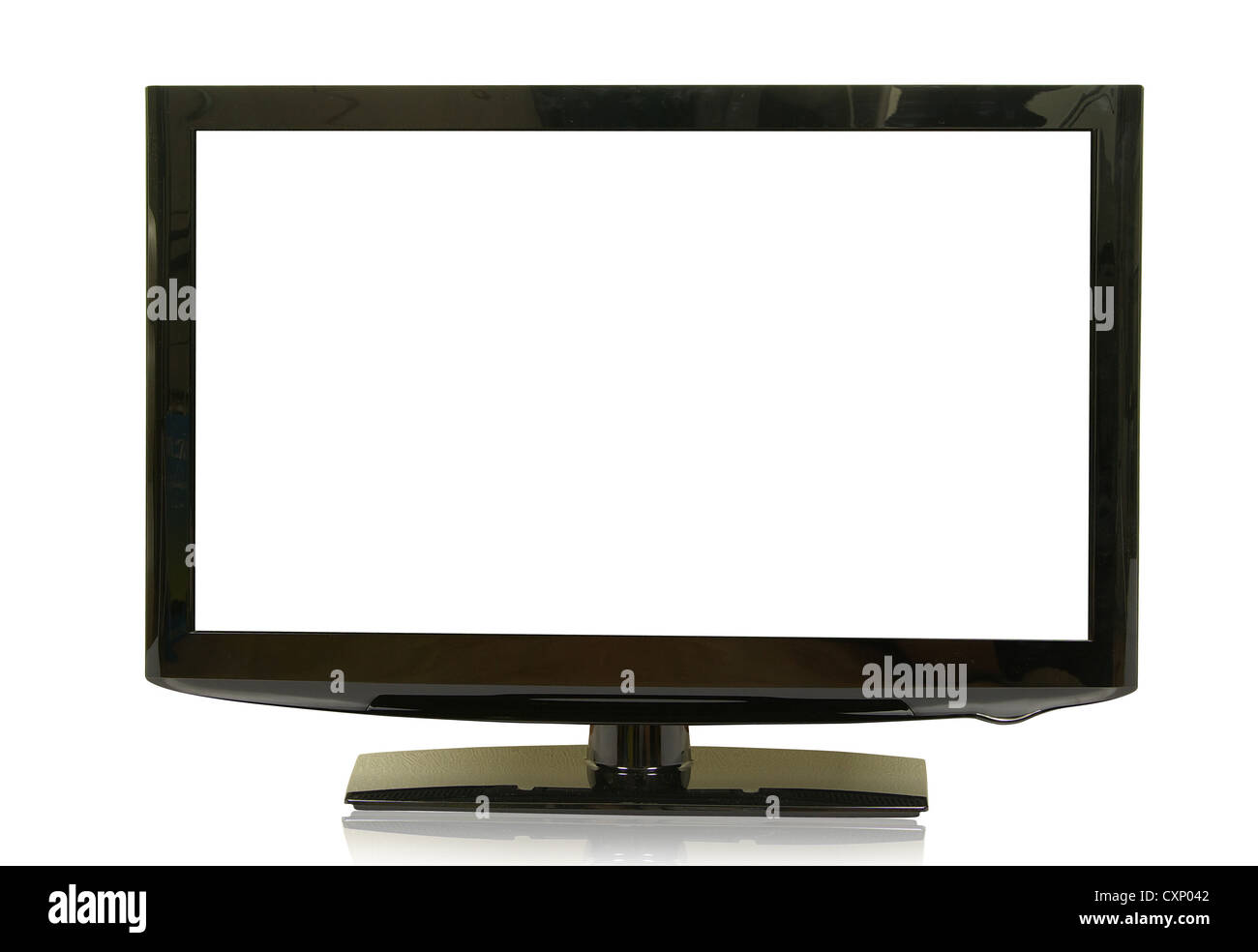 frontal view of widescreen lcd monitor isolated on white Stock Photo ...