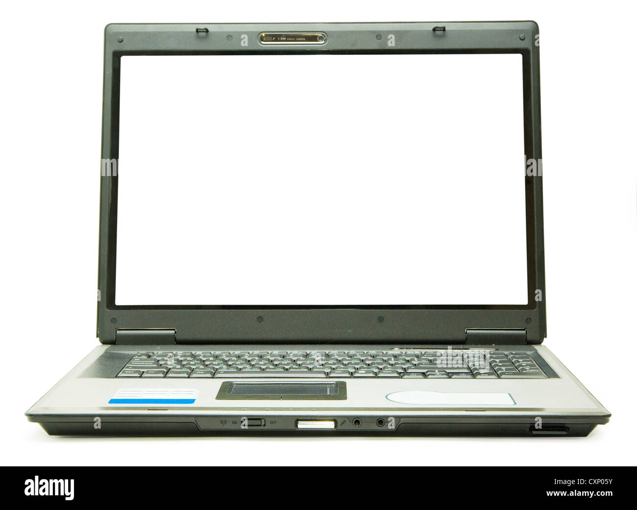 Notebook personal computer on white background Stock Photo - Alamy