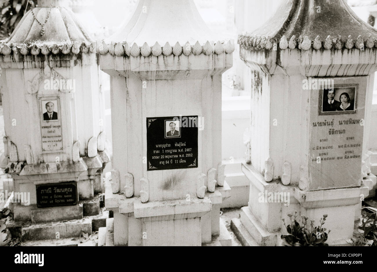 Cemetery in Chiang Mai in Thailand in Far East Southeast Asia. Death ...