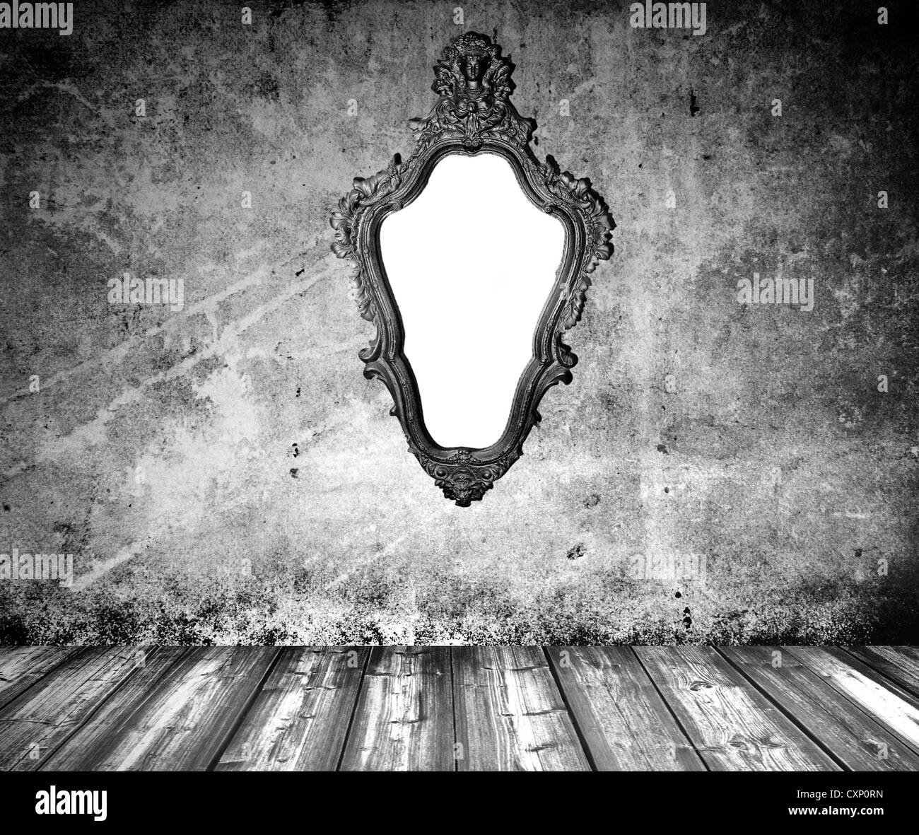 Interior wooden interior house Black and White Stock Photos & Images ...