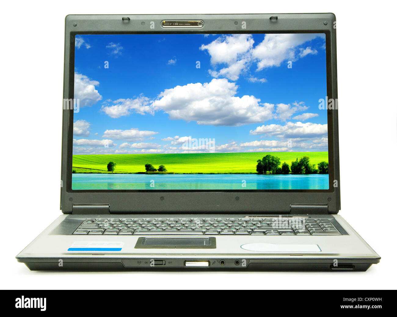 Notebook personal computer on white background Stock Photo - Alamy