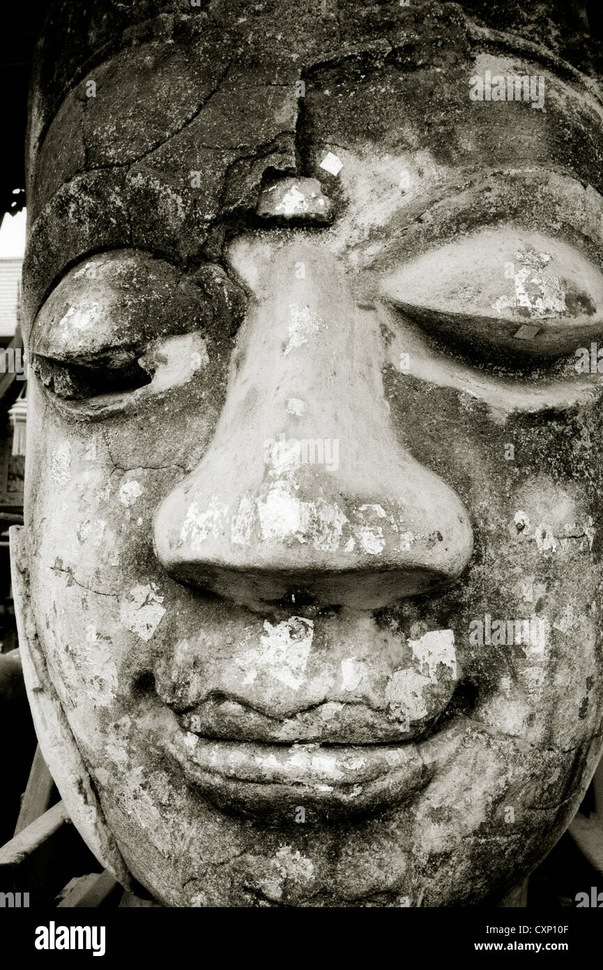 Strange Buddha art sculpture in Wat Jedlin in Chiang Mai in Thailand in ...