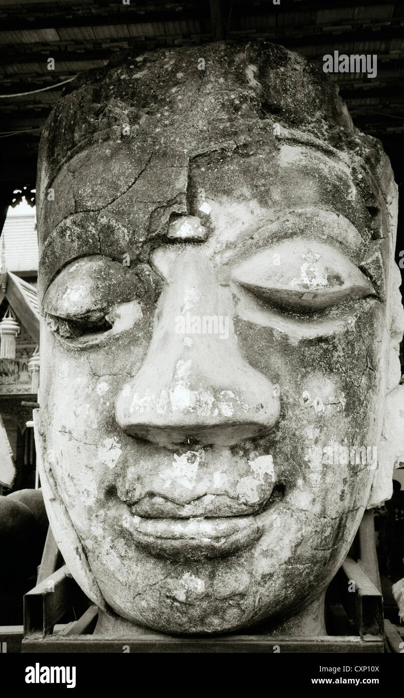 Strange Buddha art sculpture in Wat Jedlin in Chiang Mai in Thailand in ...