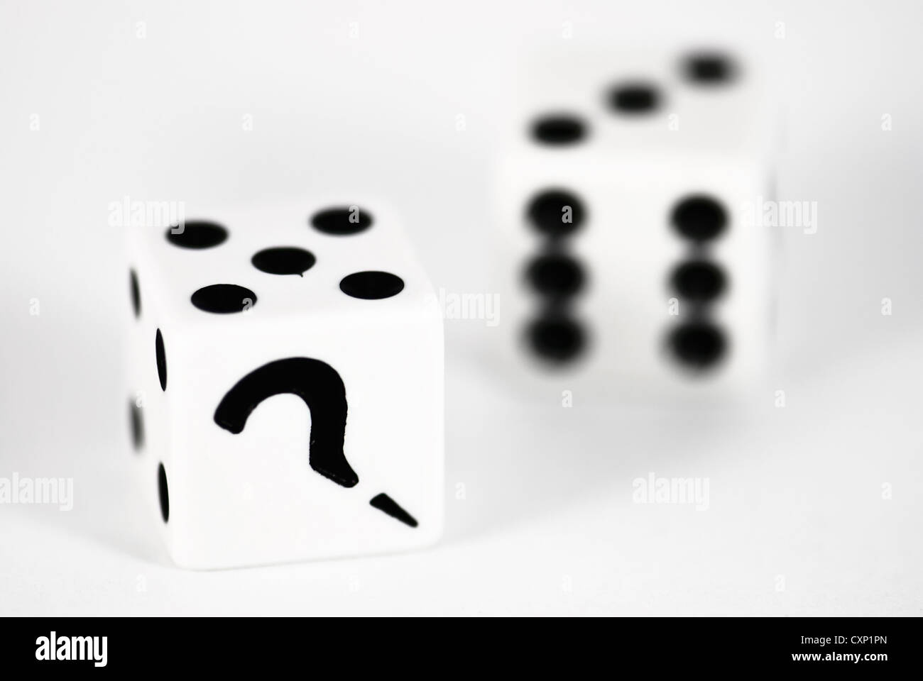Dice Question Mark Symbol Isolated High Resolution Stock Photography ...