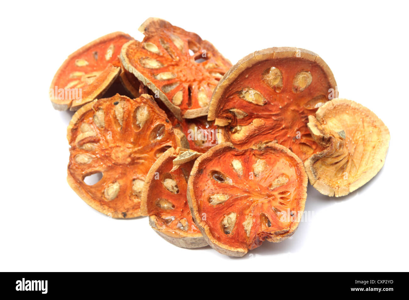 Dried bael fruit Stock Photo - Alamy