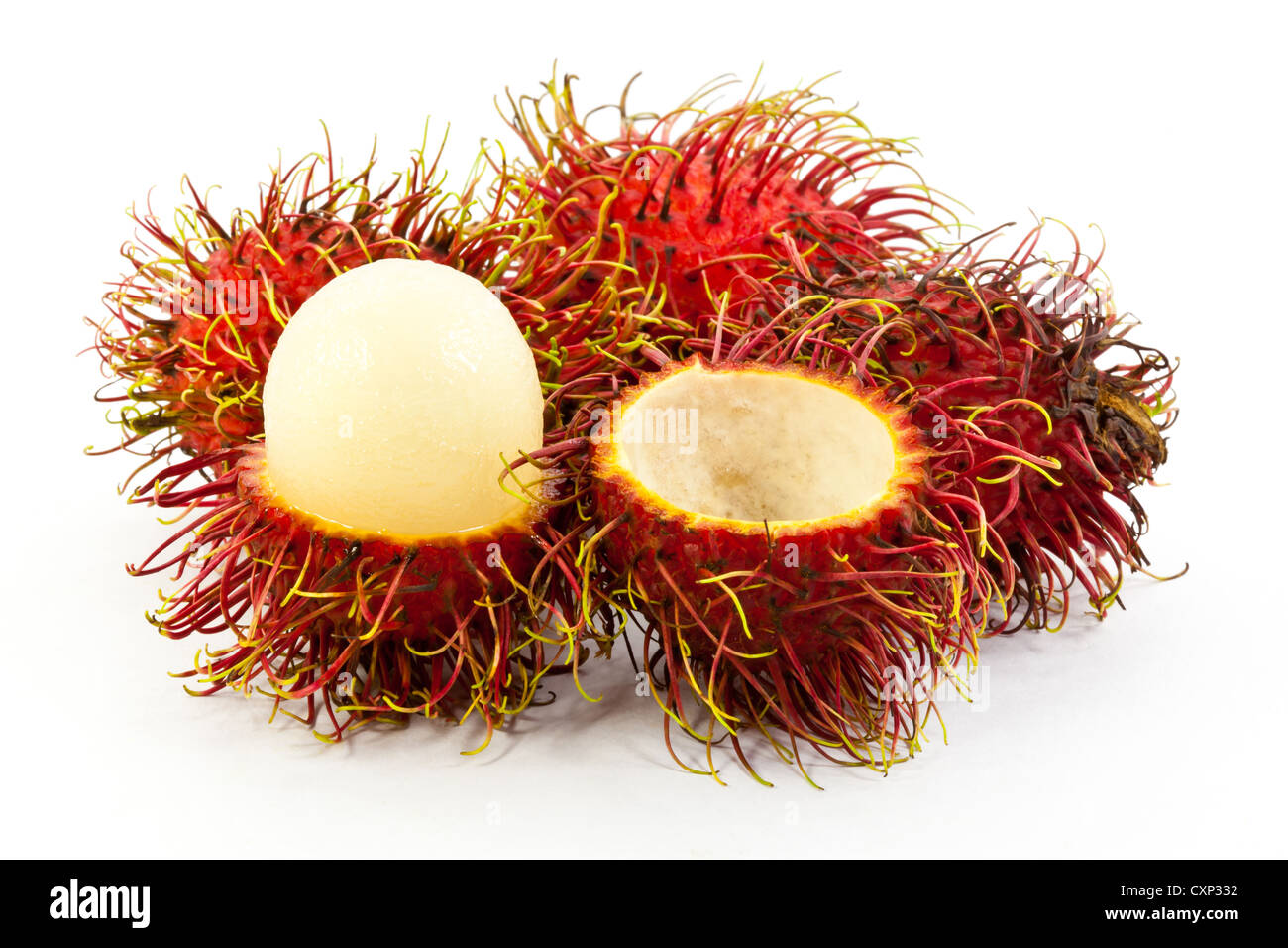 Red hairy fruit hi-res stock photography and images - Alamy
