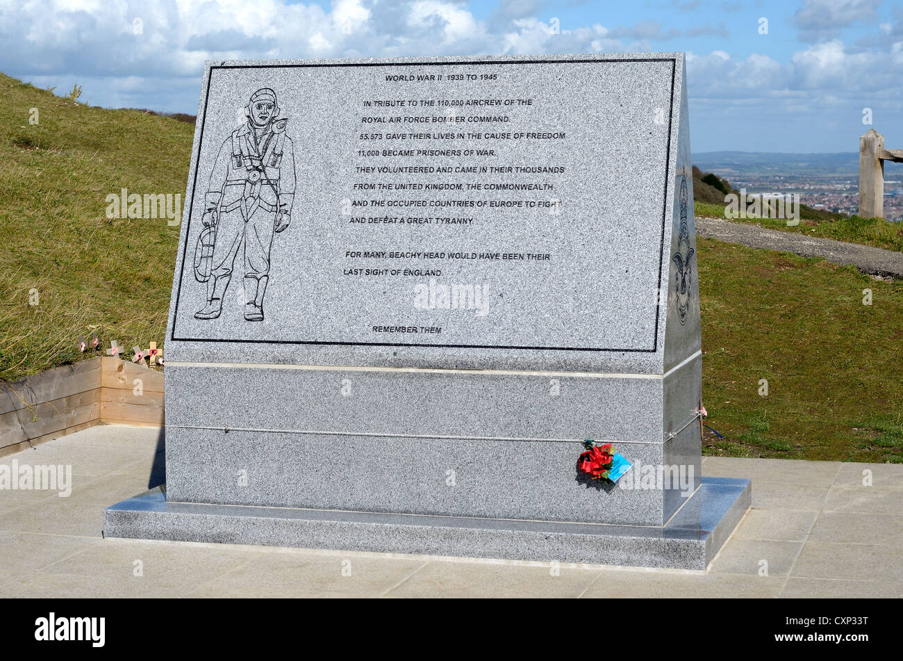 BOMBER COMMAND MEMORIAL AT BEACHY HEAD. SUSSEX. ENGLAND. UK Stock Photo ...