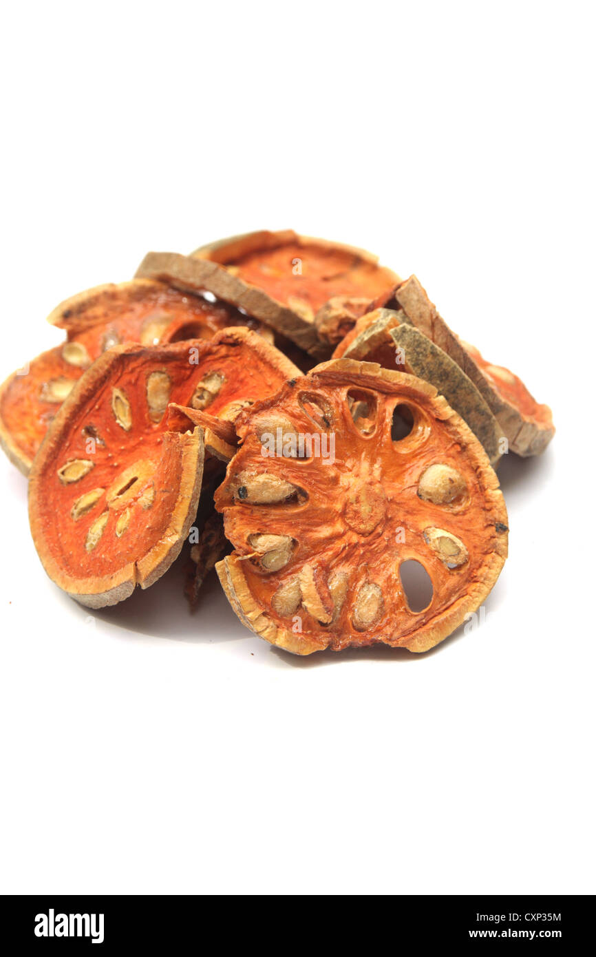 Dried bael fruit Stock Photo - Alamy