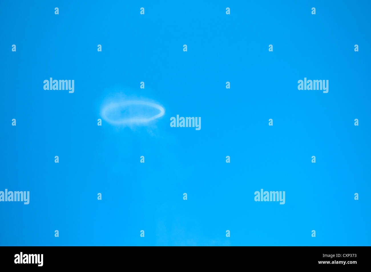Cannon Smoke Ring floating over Harbour of San Diego California USA ...