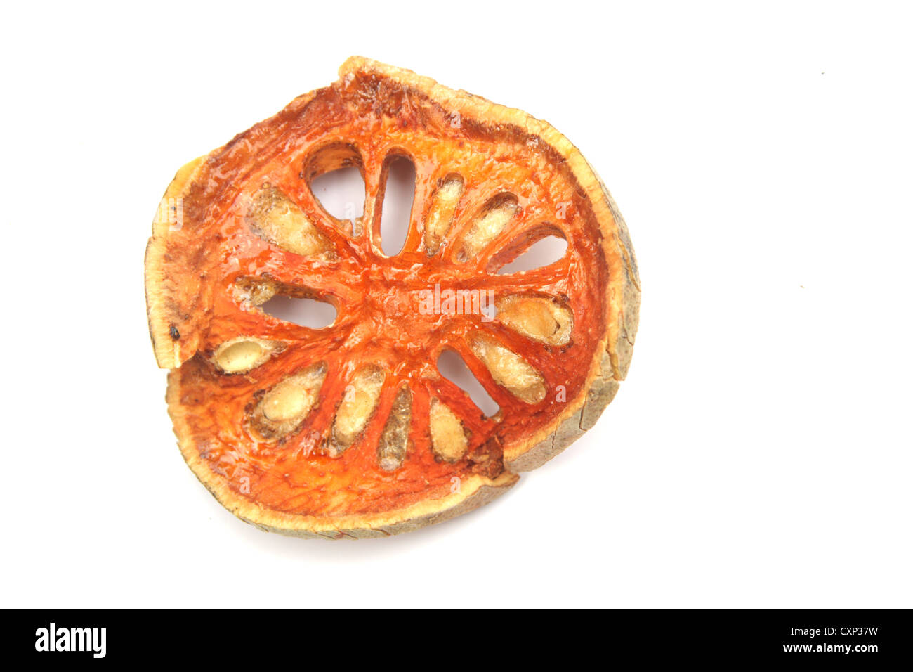 Dried bael fruit Stock Photo - Alamy