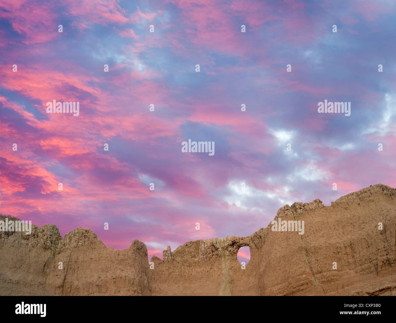 Window rock. Badlands National Park, South Dakota Stock Photo - Alamy