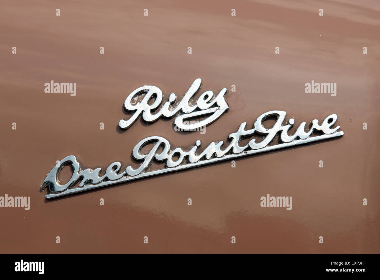 Riley 1.5 car badge Stock Photo - Alamy