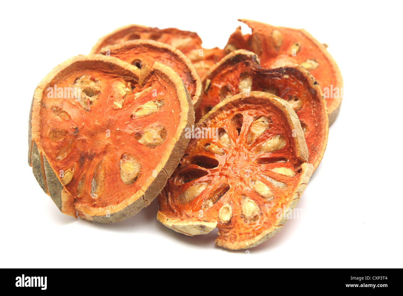 Dried bael fruit Stock Photo - Alamy