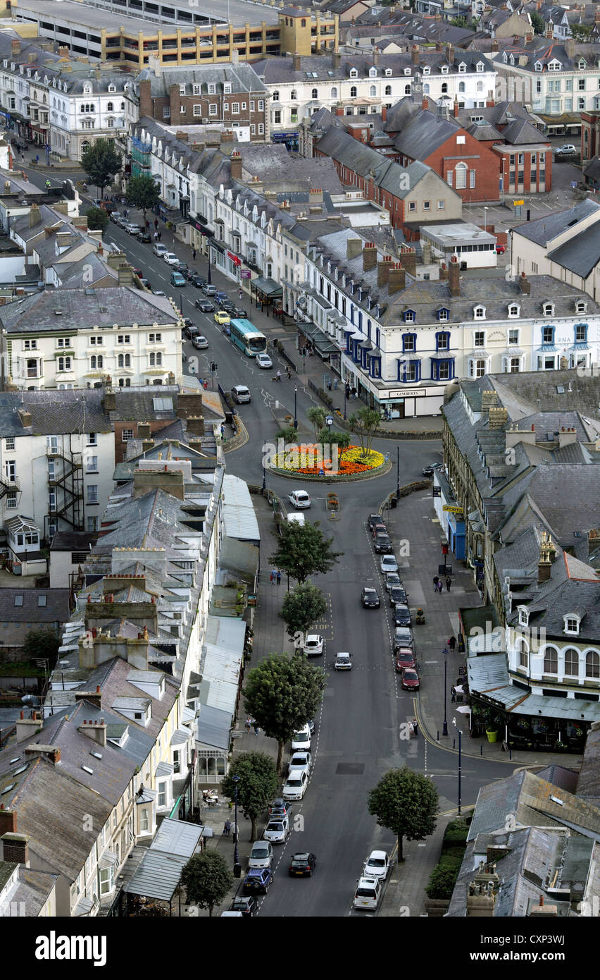 Looking down on Mostyn Street, Llandudno town centre, from the Great ...