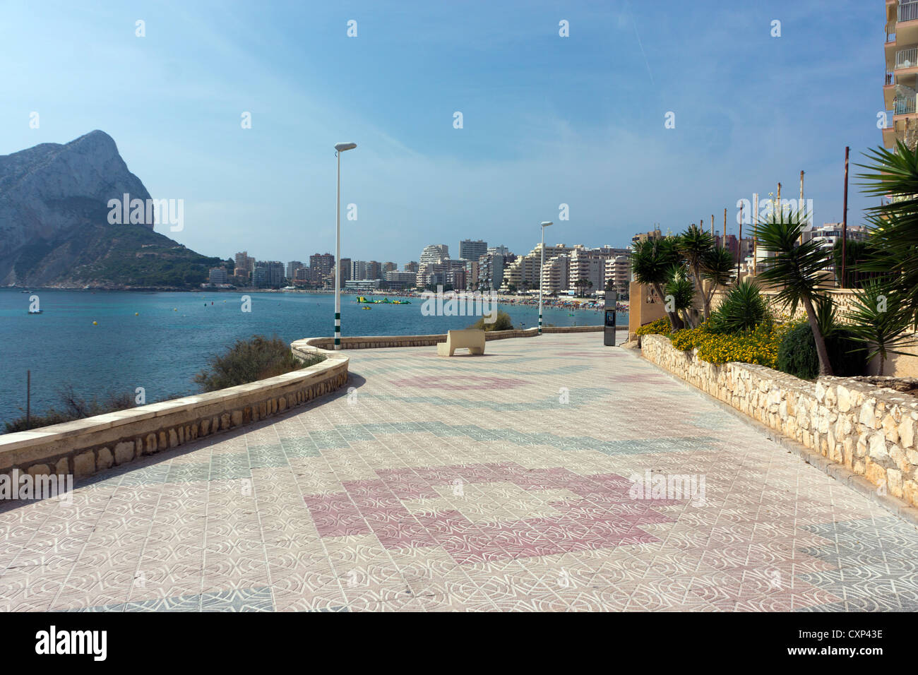 Promenade Calpe, Costa Blanca, Spain Stock Photo - Alamy