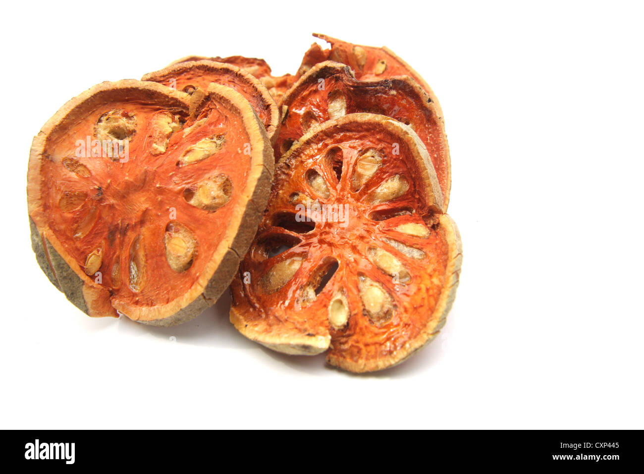 Dried bael fruit Stock Photo - Alamy