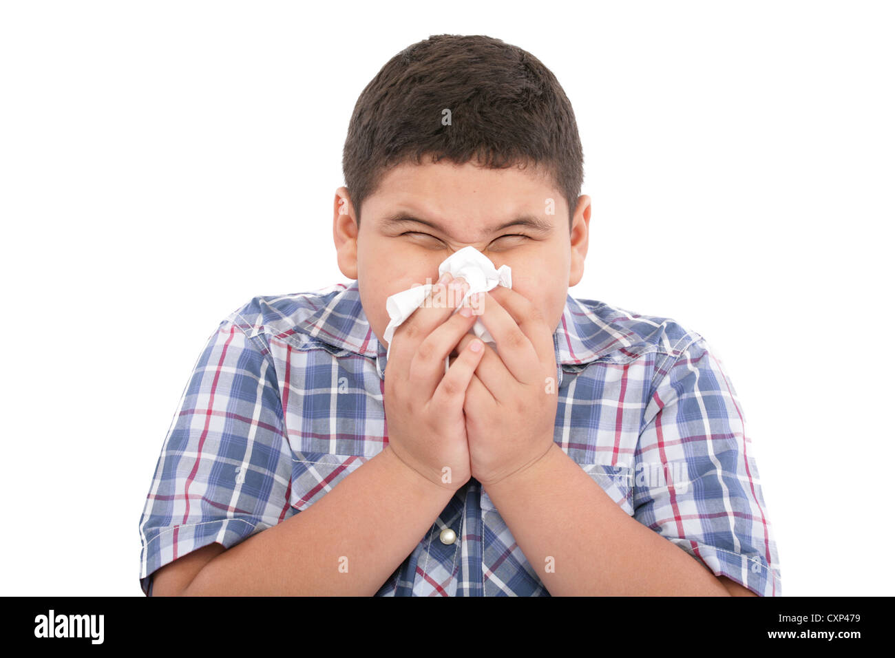 A young boy with a cold Stock Photo - Alamy