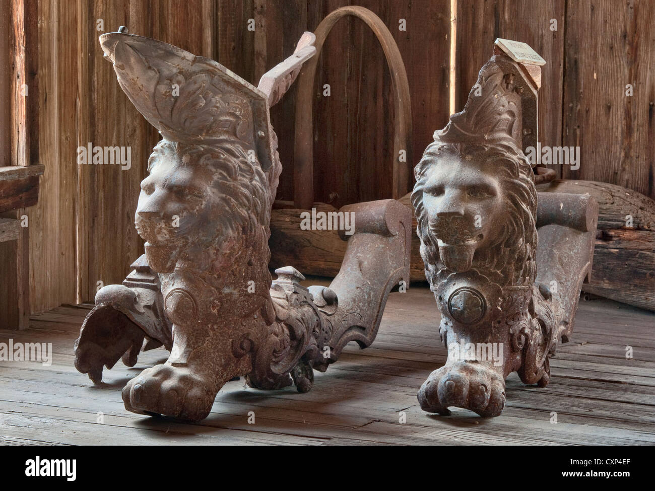 Billiard table legs inside "The Jersey Lilly" saloon run by Judge Roy ...