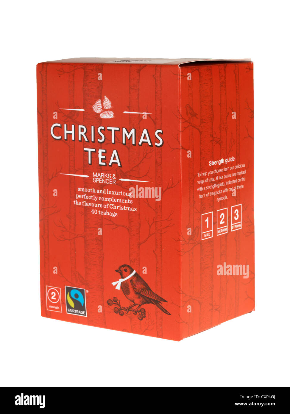 Box of Christmas Tea Bags Stock Photo - Alamy