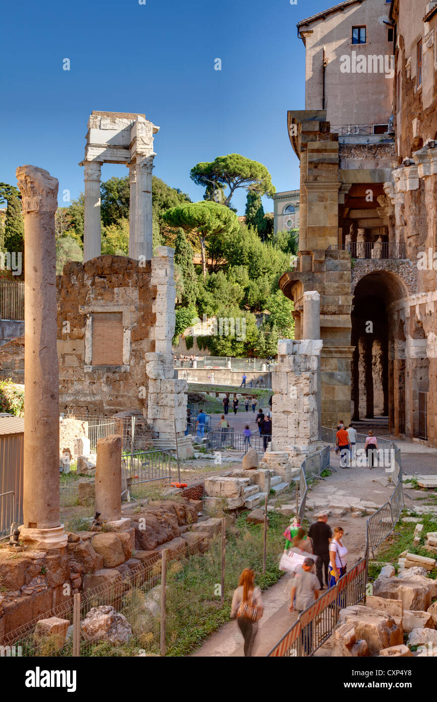 Portico d' Ottavia, Rome Italy Stock Photo - Alamy